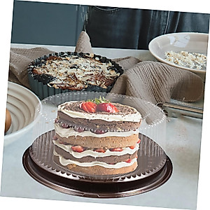 BRIGHTFUFU Plastic Cake Boxes 8 Inches Pastel Round Single Cupcake Cases Disposable Material 20 Pieces Color