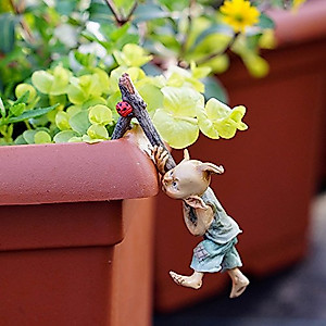 Top Collection 4383 Miniature Fairy & Terrarium Garden Pixie Flower Pot Hugger Statue, Small
