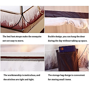 ARTFLOWERS-XIXI Mosquito Nets,180x200cm,Pop Up Protection Net,Three Door Portable Net Travel Bed with Bottom,Breathable Encryption Net,Bed Canopy for Home,Outdoor,Camping (H,200x220cm)