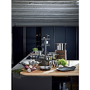 Alessi edo Long-Handled Saucepan, Ø 14, steel,brown