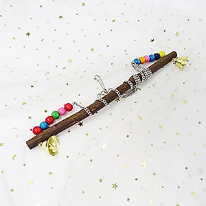 Honbay Hens Swing Chicken Toy Wooden Handmade Bird Swing Bird Toy for Large Bird Parrot Hens Cock Macaw