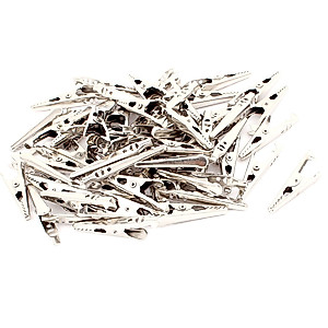 IIVVERR 60 Pcs Battery Test Metal Electric Alligator Clips Crocodile Clamps (Baterías de cocodrilo eléctricas de metal de prueba de batería de 60 piezas Pinzas de cocodrilo