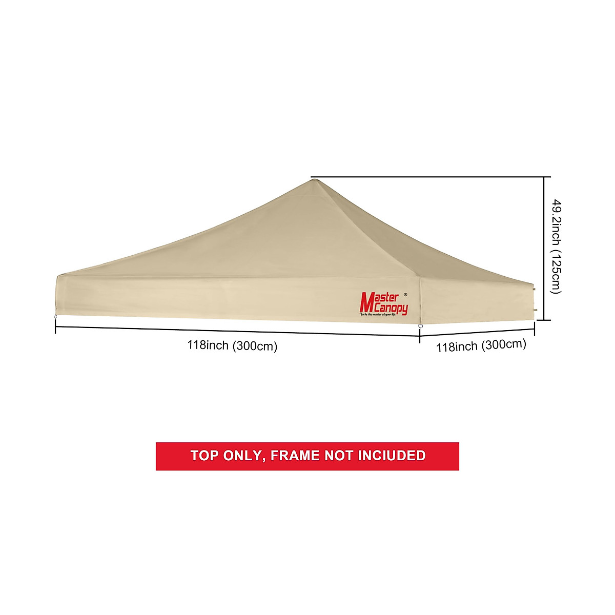 MASTERCANOPY Replacement Pop Up Canopy Top (10x10, Beige)