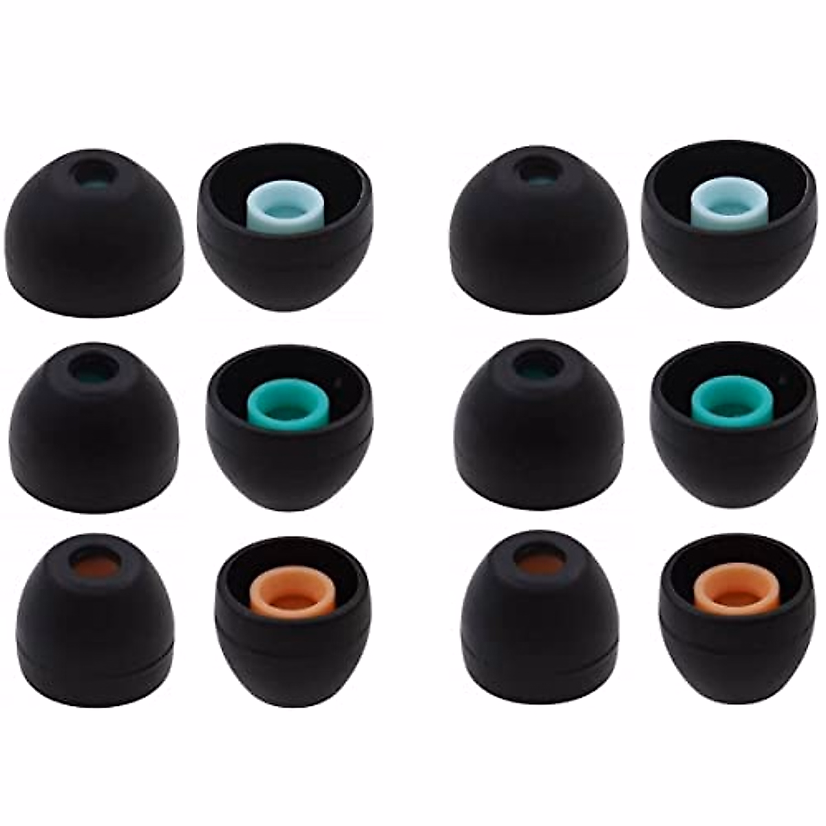 BLLQ Ear Tips Replacement for Sony Earbuds WF WI MDR Series Silicone Earbuds Eartips Compatible with Sony in-Ear Earphone WF-1000XM4 WF-SP800N WF-1000XM3 MDR-XB50AP WI-C310 C200, S/M/L 6 Pairs Black