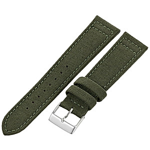 Hadley-Roma MS-850 20mm Olive Green 'Cordura Men's Genuine Watch Band