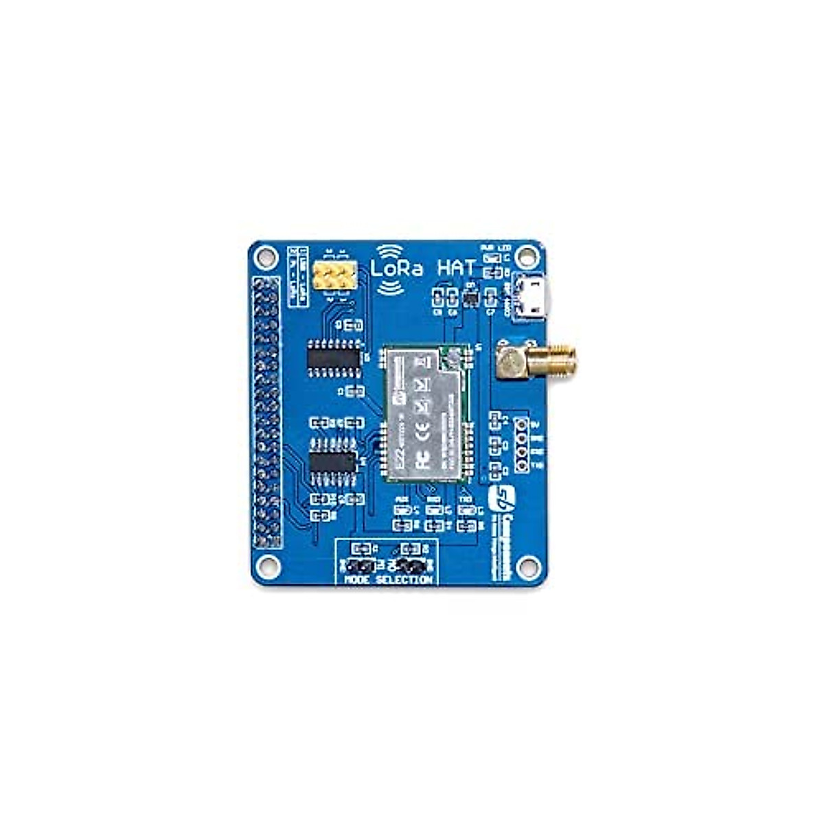 sb components LoRa HAT for Raspberry Pi E22-900T22S Smart Data Transmission Board Module LoRa Expansion Board for Raspberry Pi, Transmission up to 5 KM (915 MHz)