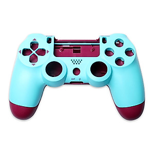 Gamepad Shell DIY Controller Housing Case Cover Replacement for PS4 Controller Accessories (Berry Blue)