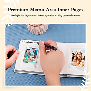 Photo Album with Writing Space for Fujifilm Instax Mini Camera, Polaroid Camera, 64 Pockets Instax Photo Album Polaroid Photo Albums Book for Fujifilm Instax Mini 11 9 8 40 Evo Instant Camera, White