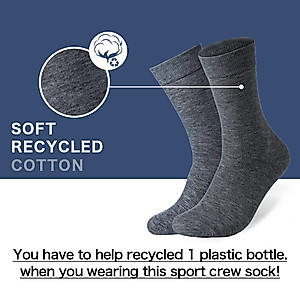 COTTGREEN Mens Socks Anti Foot Odor|Athletes Long Socks for Men|Cotton Dress Socks Anti-Sweat|Sports Crew Socks|6-Pack(3 Colors)