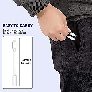 Apple MFi Certified 2 Pack Headphone Adapter for iPhone,Lightning to 3.5 mm Headphone Jack Adapter Audio Aux Cord Dongle, Compatible with iPhone 13/12/11/XS/XR/X 8/, Support Call+Music Control