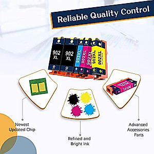 Colorking Remanufactured Ink Cartridge Replacement for HP 902XL 902 XL Ink Cartridges to use with HP Officejet Pro 6978 6968 6970 6958 6962 6975 6960 6954 Printer (5 High Yield Combo Packs)
