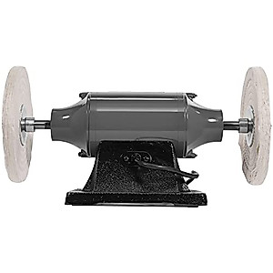 VEVOR Bench Buffer Polisher, 8 inch Buffing Machine 370W Motor with 3600 RPM, Heavy Duty Benchtop Lathe Polishing Machine for Jewelry, Wood, Silver, Amber, Metal, Jade