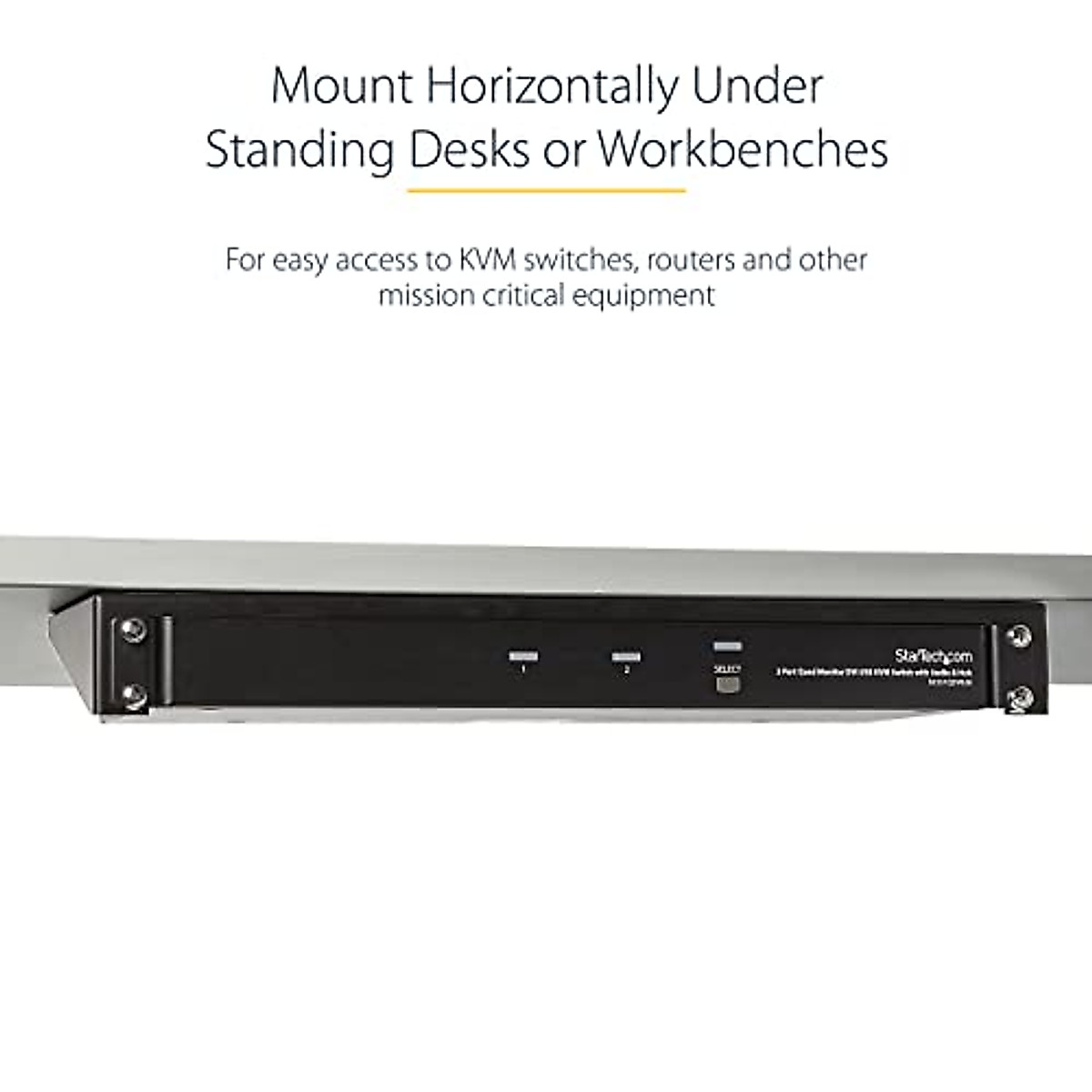 StarTech.com 1U Wall Mount Patch Panel Bracket – 19 in – Steel - Vertical Mounting Bracket for Networking and Data Equipment , TAA (RK119WALLV)