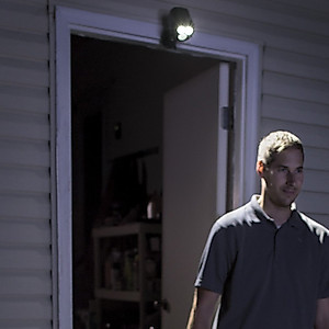 Mr. Beams MB394, 400 Lumen Version, Weatherproof Wireless Battery Powered Led Ultra Bright Spotlight with Motion Sensor, 4-Pack, Brown