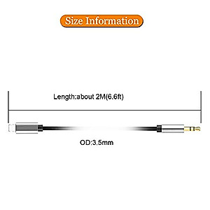 Long Lightning to 3.5mm Male Aux cord for iPhone,[MFi Certified]Car Aux Audio Cable Compatible with iPhone 11 12 13 mini Pro Max X XS XR SE 8 8P 7 7P,Work with Car Stereo/Speaker/Home Audio/Headphone
