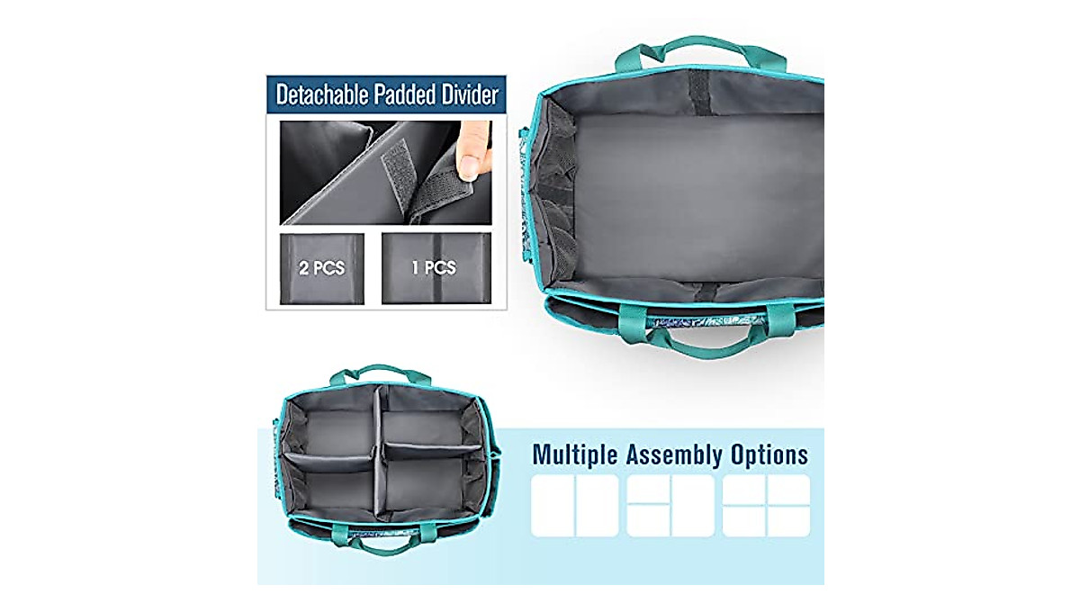 FINPAC Large Craft Storage Tote Bag for Artists & Hobbyists