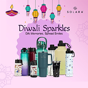 SOLARA 32oz Motivational Water Bottle with Times to Drink, Water Bottle with Straw, Water Bottle for Gym, Office | BPA Free Tritan Water Bottle with Motivational Quotes | Orange Teal