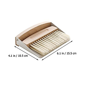 SHERCHPRY Sofa Storage Bin 1 Set of Mini Broom and Dustpan Set, Desktop Cleaning Broom with Clean Pan, Small Pan Brush for Sweeping Table Tabletop Countertop Window Cleaner Storage Bin