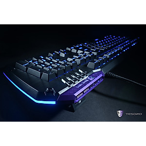 Tesoro Lobera Supreme G5NFL Red Mechanical Switch USB Hub Full Color RGB LED Backlit Side Illuminated Mechanical Gaming Keyboard TS-G5NFL (B) RD