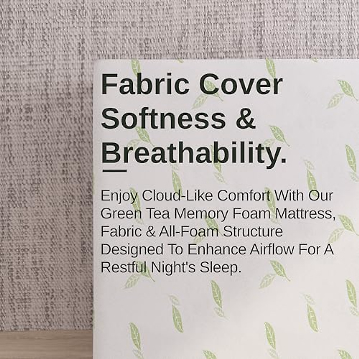 NapQueen Queen Size Mattress, 10 Inch Anula Green Tea Infused Memory Foam Mattress, Queen Size Mattress Bed in a Box, CertiPUR-US Certified Mattress