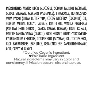 Nubian Heritage Coconut Papaya Body Wash Cleanser for Dry, Dull Skin Polish + Renew Hydrating Body Wash 13 oz