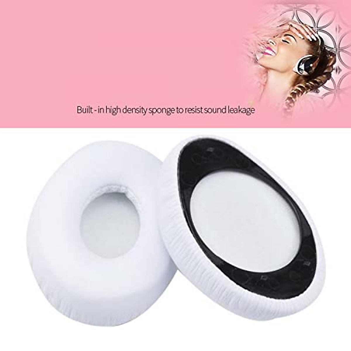 Replacement Earpads Ear Cushion Covers for Monster Diamond Tears Headphone (White)