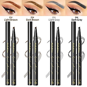Eyebrow Pencil Eyebrow Microblading Pen - Eyebrow Makeup Micro 4 Point Brow Pen Lift & Snatch Makeup Pen Long-Lasting Waterproof Brow Pen 0.03 OZ/1ml - 03#Light Gray
