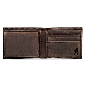 Eddie Bauer Men Signature Bifold Passcase Wallet, Embossed Leather-Tan, One Size