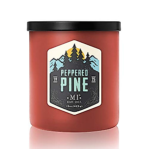 Manly Indulgence Peppered Pine Scented Jar Candle for Men, 2 Cotton Wick, All American Collection, Red, 15 oz - Up to 60 Hours Burn, Soy Blend Wax, USA Poured (Pack of 3)