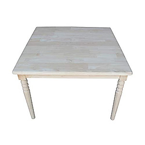 IC International Concepts Unfinished Square Juvenile Table, Solid Wood Craftsmanship, Perfect for Kids' Activities and Learning, Easy to Assemble, Ideal for Playrooms and Classrooms
