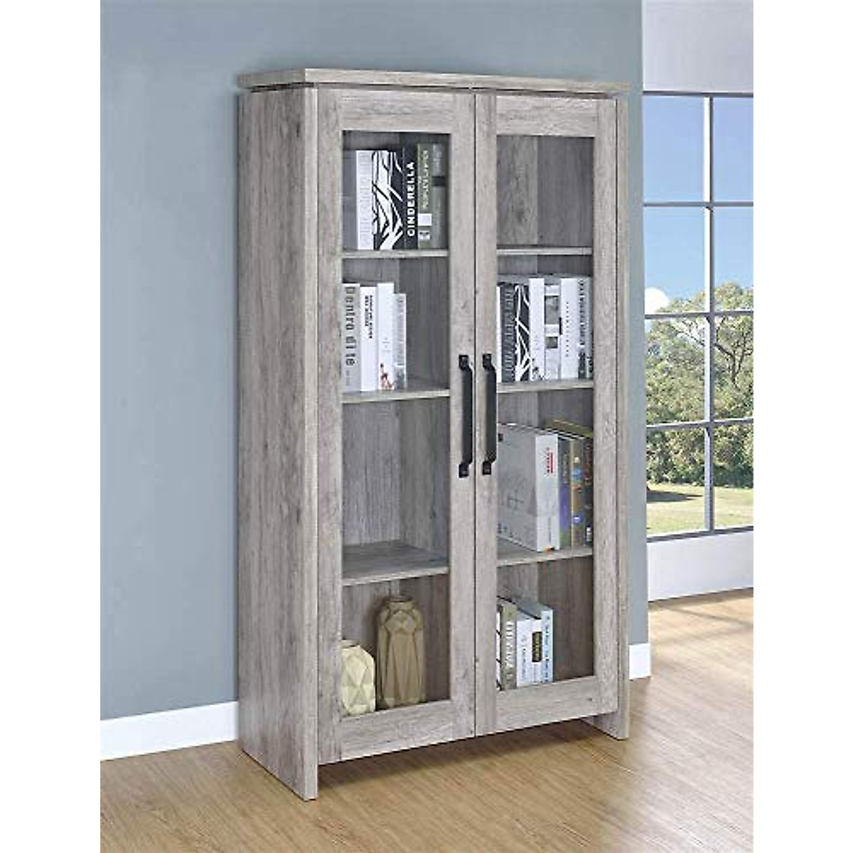 Coaster Home Furnishings Alejo 2-door Tall Cabinet Grey Driftwood