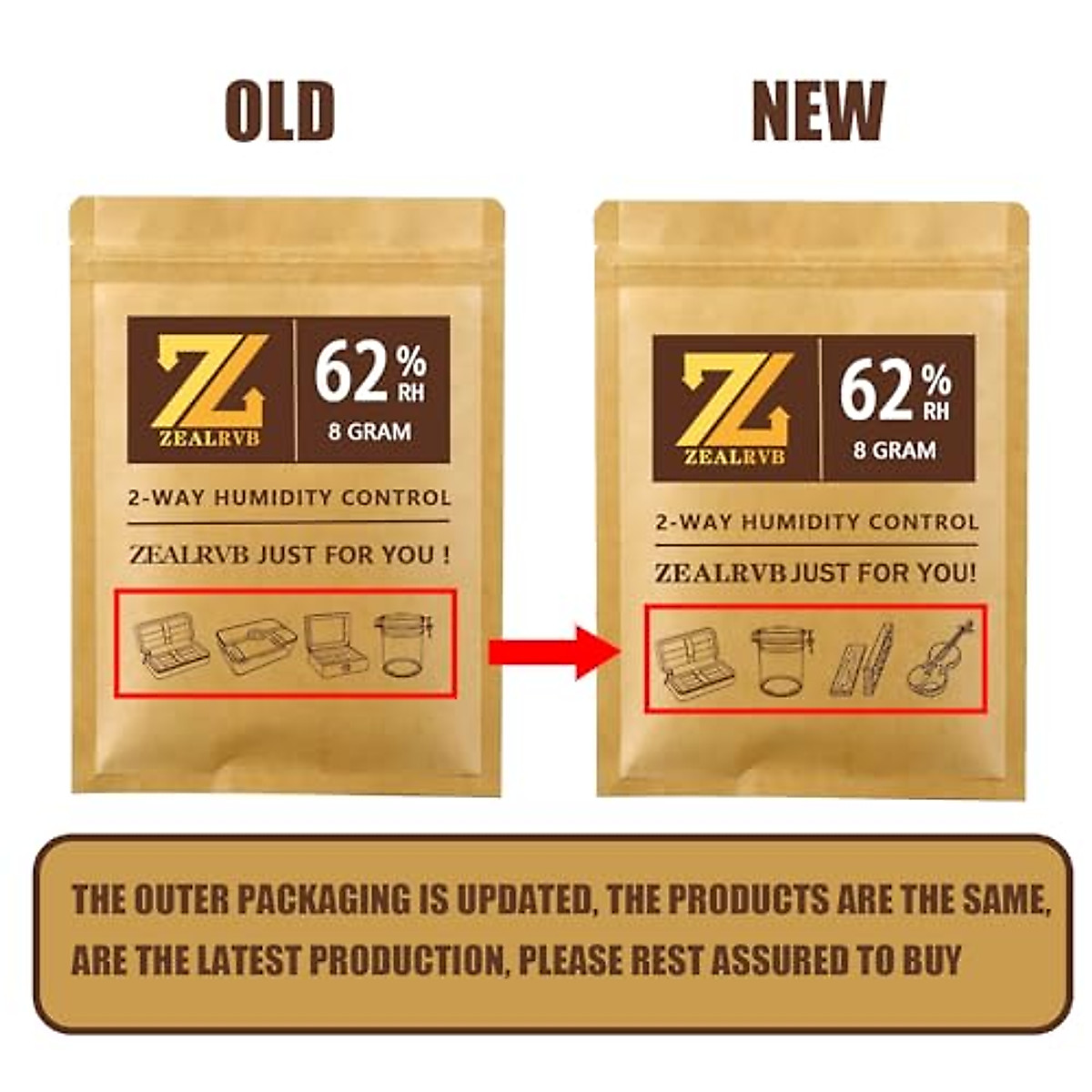 ZEALRVB 62% RH Humidity Pack 8 Gram 10 Packs 2-Way Humidity Control Packs for Herb Flower -Individually Wrapped -No Liquid Leakage…