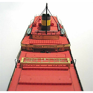 TECKEEN 1/400 Scale Paper Ship Model Alloy Fighter Military Model Diecast Plane Model for Collection SS Edmund Fitzgerald Ore Carrier Ship