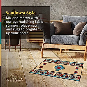 Kinara Carrizo Area Rug – Southwestern Native American Design – Beautiful and Unique Pattern – Fine Weaving and Quality Material for Everyday Use – Non-Skid – 3x2 feet