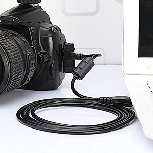 Replacement USB Camera Transfer Data Charging Cable Cord for Sony Cybershot Cyber-Shot DSCH200, DSCH300, DSCW370, DSCW800, DSCW830, DSC-H200, DSC-H300, DSC-W370, DSC-W800, DSC-W830 (Black)