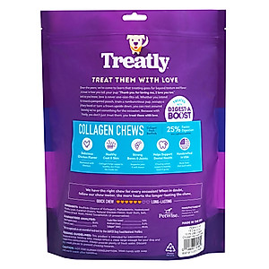 Treatly USA Collagen Wraps 6-7x1.5 Dog Chew Treats - Chicken Marinade Flavor, 12 Count/1 Pack