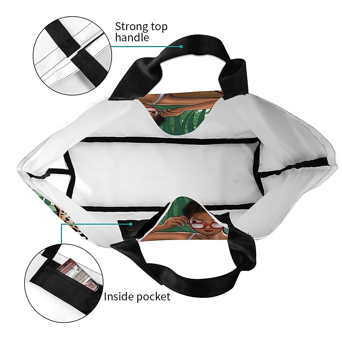 African Tote Bag For Women Black Women Beach Bag Black Tote Bag For Women African American Handbags