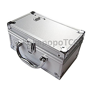 KakapopoTCG D3 Silver Metal Storage Carry Case Cube Trading Cards Deck Box Toploader TCG Protector Sleeve Card Game MTG Magic YGO Commander EDH FaB TCG PTCG