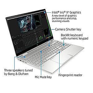 HP Newest Envy x360 Convert 15.6" FHD IPS Touchscreen Premium 2-in-1 Laptop, 11th Gen Intel Quad-Core i5-1135G7, 32GB RAM, 512GB PCIe SSD, Backlit Keyboard, Fingerprint, Windows 10 Pro + HDMI Cable