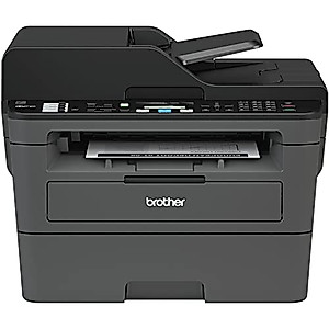 Brother MFC-L2710DW All-in-One Wireless Monochrome Laser Printer, Black - Print Copy Scan Fax - 32 ppm, 2400 x 600 dpi, 50-Sheet ADF, Auto Duplex Printing, Voice Activated, Ethernet