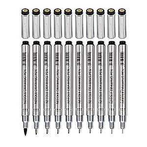 MISULOVE Fine Point Multi-Liner Pens - 10 Pack Set, Ideal for Anime Sketching, Bible Journaling, and Fine Line Drawing for Versatile Artistic Applications