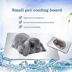 PeSandy Rabbit Cooling Pad, Hamster Cooling Pad Pet Cooling Mat for Rabbit Bunny Hamster Puppy Kitten Guinea Pig & Other Small Pets Stay Cool This Summer - Bite Resistance Pet Cool Plate Ice Bed