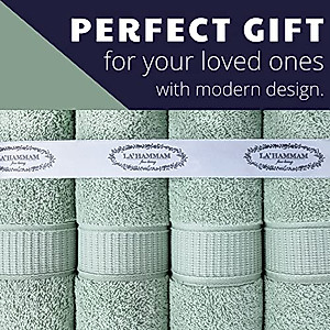 Monogrammed Bath Sheet Towels for Bathroom, Hotel, Spa, Pool, Super Soft, Highly Absorbent Turkish Towel 100% Cotton Oversized 40 x 80 Extra Large Jumbo Decorative Personalized Bath Sheets, Green