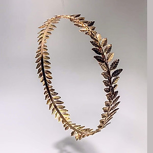 EAWIN Roman Emperor Crown Laurel Wreath Gold Leaf Headband Toga Costume Accessory Caesar Circlet Wedding Headpiece