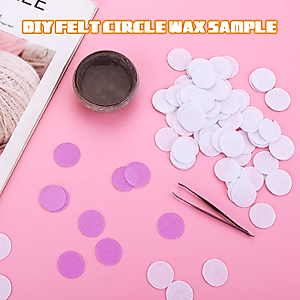 Aster 200Pcs White Round Felt Circles, 25mm Pre Cut Felt Craft Pad Soft Thick Felt Circle for Crafts DIY Sewing Handcraft Cut Projects Craft Finishing