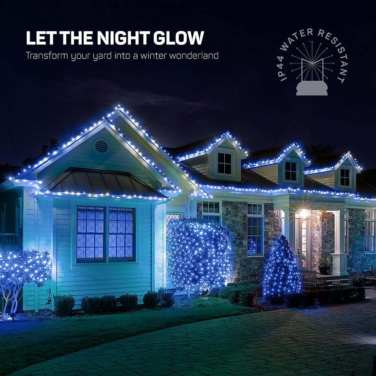 Christmas String Lights [100 Set] 25 Ft Blue Christmas String Lights, for Xmas Tree, Garland, Holiday, Party Décor –Mini Christmas Lights for Tree Weather-Resistant