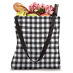 Buffalo Plaid Black and White Plaid, Black and White Check Tote Bag