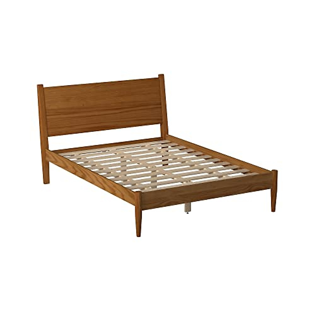 Mid-Century Panel Bed - King Size - Castanho Finish