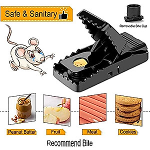 Mouse Traps Indoor, 6 Pack Mouse Trap (3 Large, 3 Small) Rat Traps ,Reusable Mice Trap for Indoor, Outdoor, Kitchen, Garage and Garden