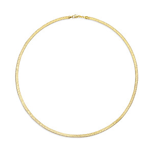 Amazon Essentials 14K Gold Plated Double Herringbone Chain 24", Yellow Gold